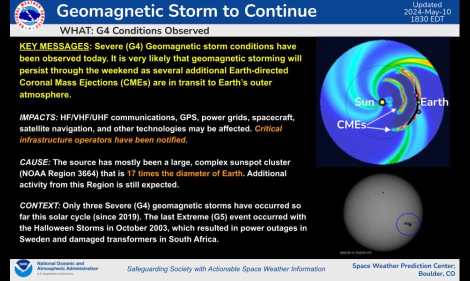 Geomagnetic Storming Likely to Persist This Weekend | NOAA / NWS Space ...